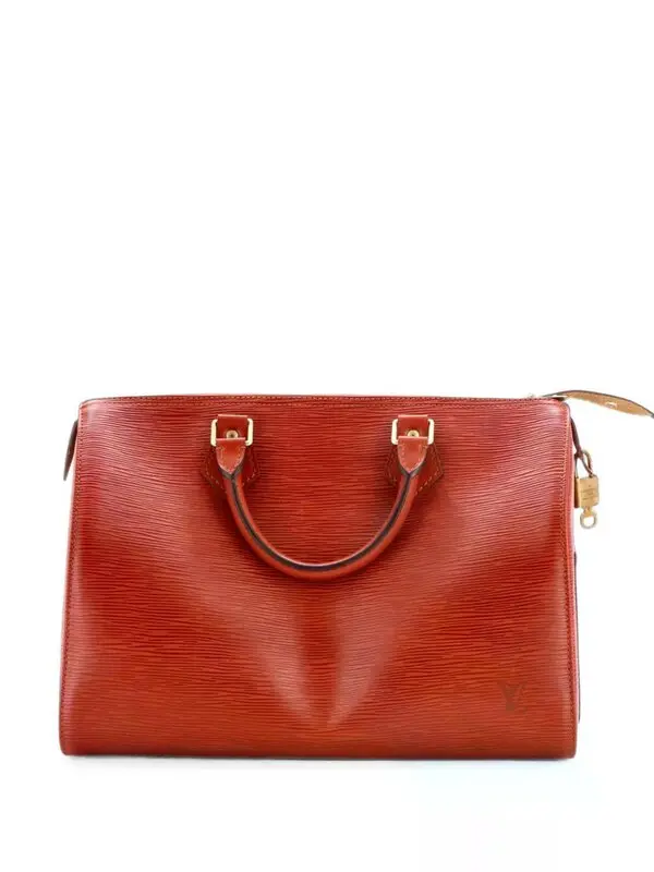 LOUIS VUITTON Speedy Handbag Epi Leather 30 Satchel - Brown