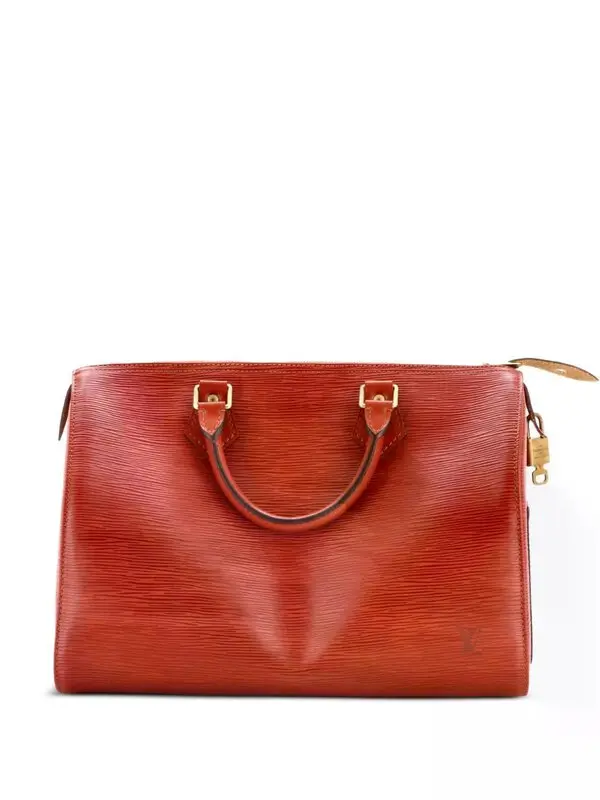LOUIS VUITTON Speedy Handbag Epi Leather 30 Satchel - Brown