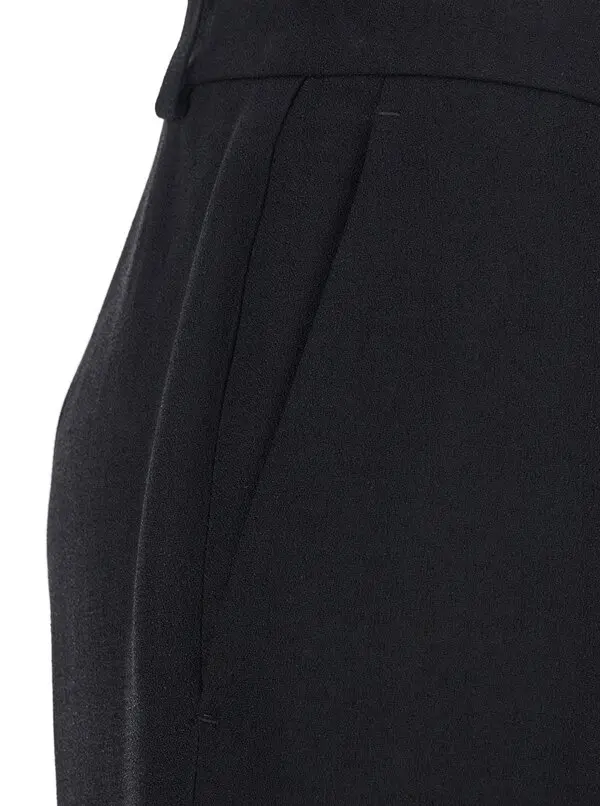 Balenciaga Black Pants With Belt Loops And Flared Leg In Viscose - Multicolor