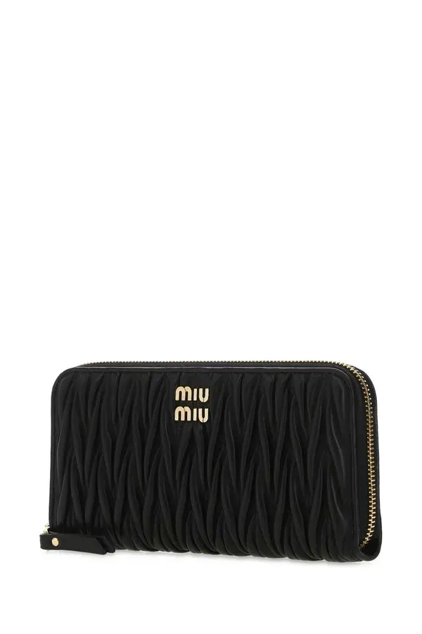 Miu Miu Nappa Leather Wallet - Black