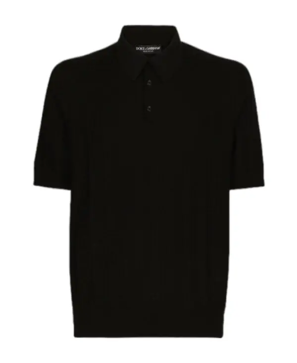 Dolce & Gabbana Dolce Gabbana Logo Jacquard Short-sleeved Polo Shirt