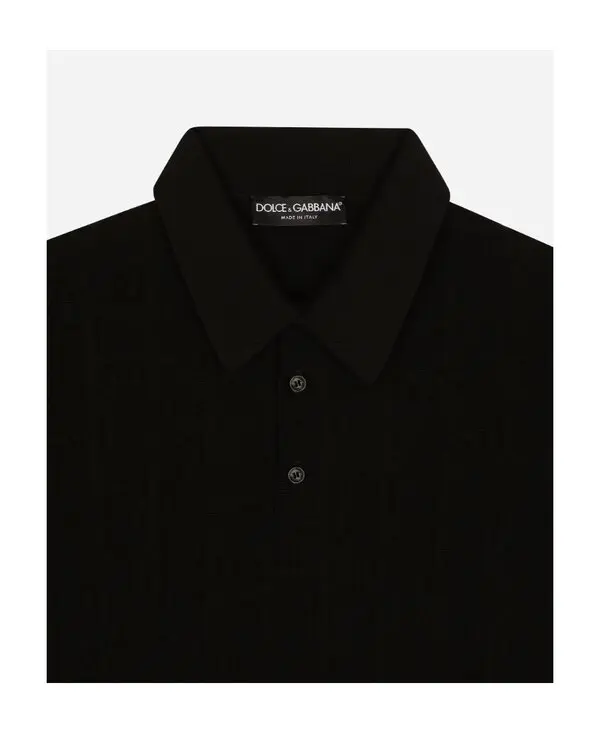 Dolce & Gabbana Dolce Gabbana Logo Jacquard Short-sleeved Polo Shirt