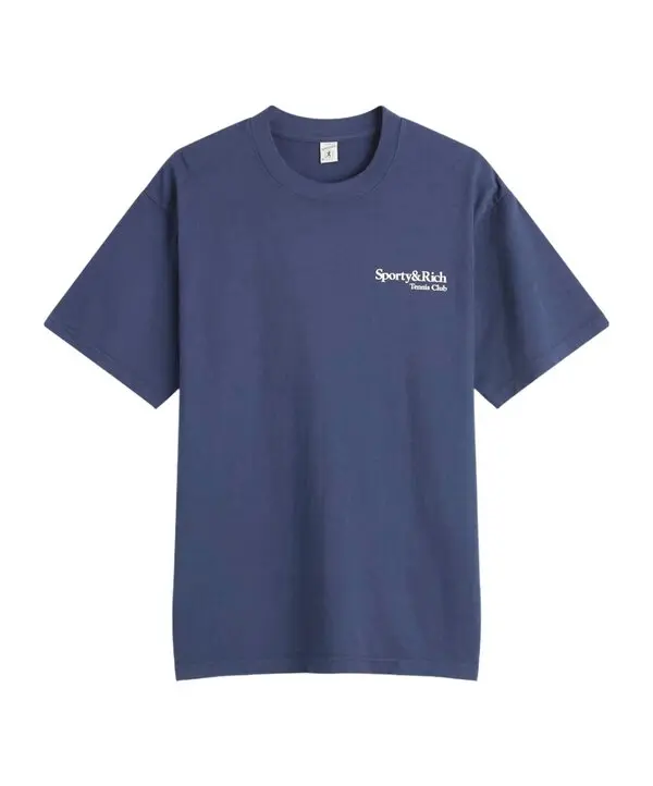 SPORTY  RICH Sporty Rich Logo Printed Crewneck T-shirt