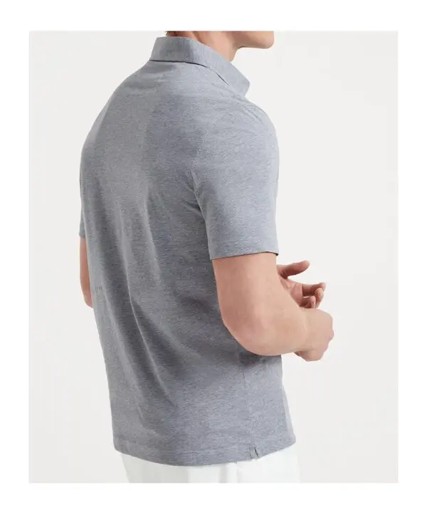 Brunello Cucinelli Cotton Jersey Polo With Shirt-style Collar