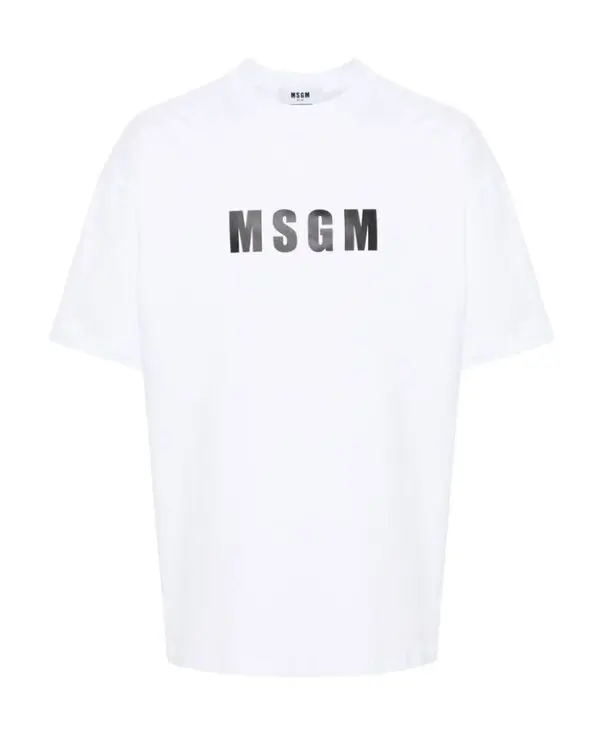 MSGM Logo-print Cotton T-shirt