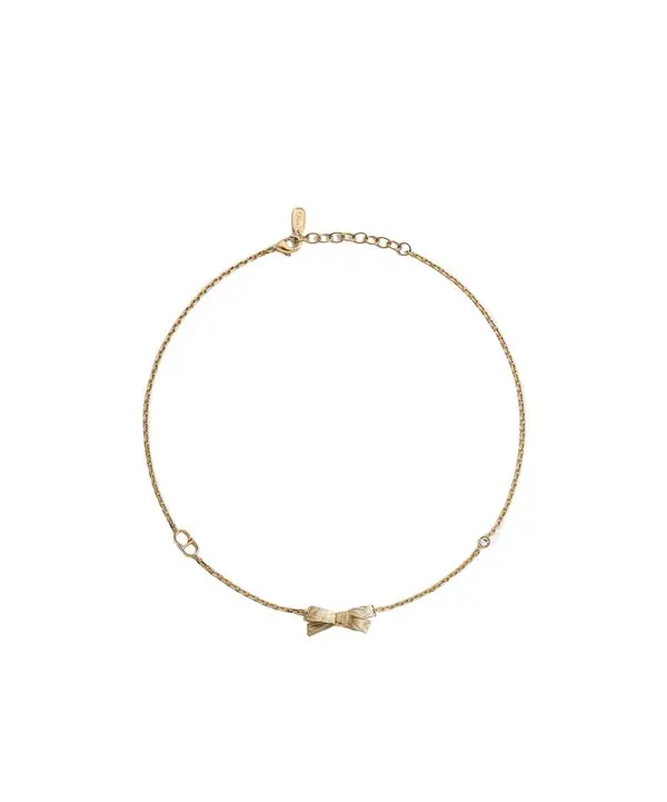 Dior Bow Pendant Necklace - Yellow