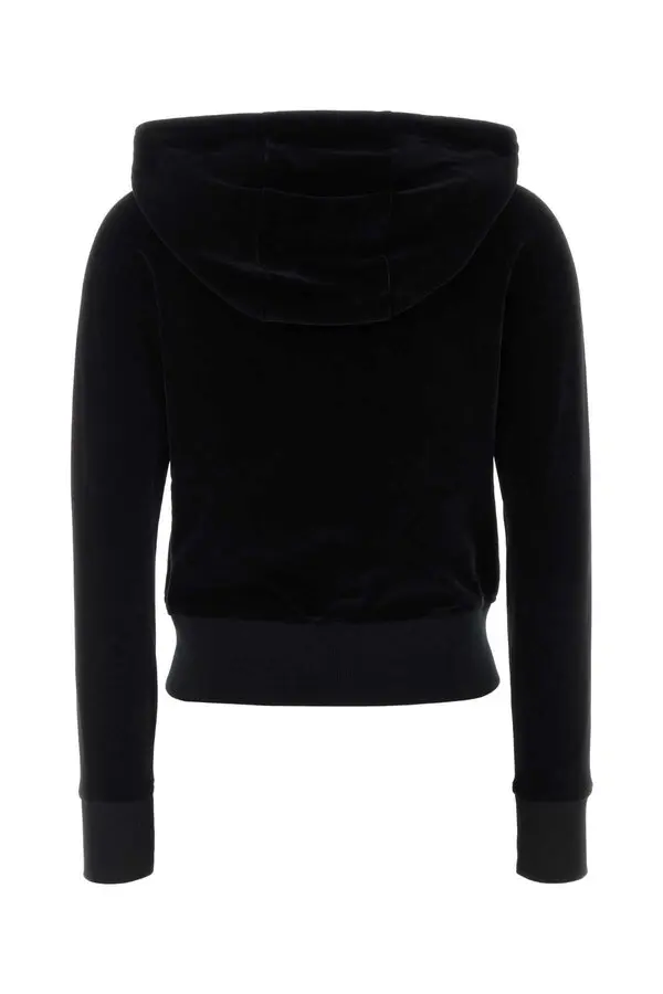 Burberry Black Stretch Velvet Sweatshirt