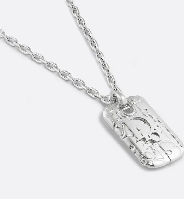 Dior Oblique Plate Pendant Necklace