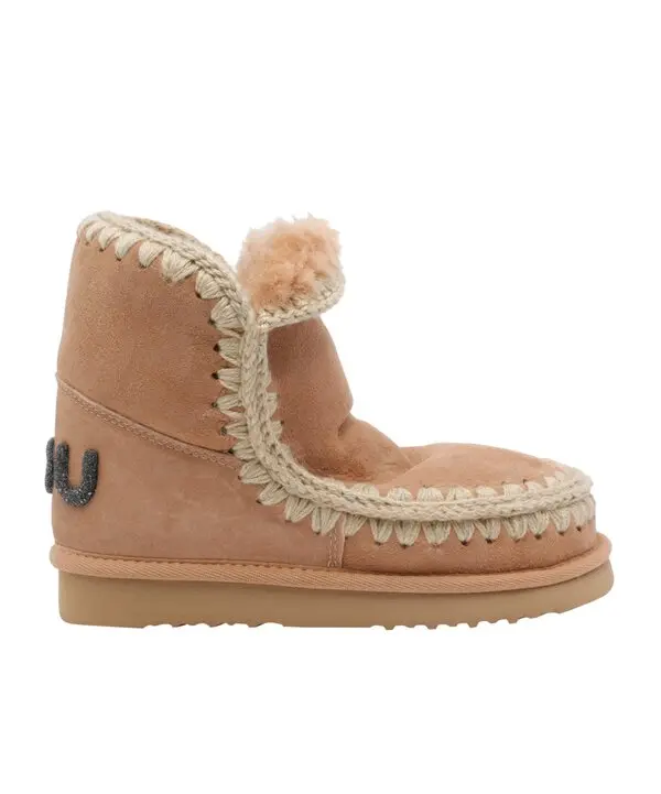 Mou Eskimo Glitter Logo Ankle Boots