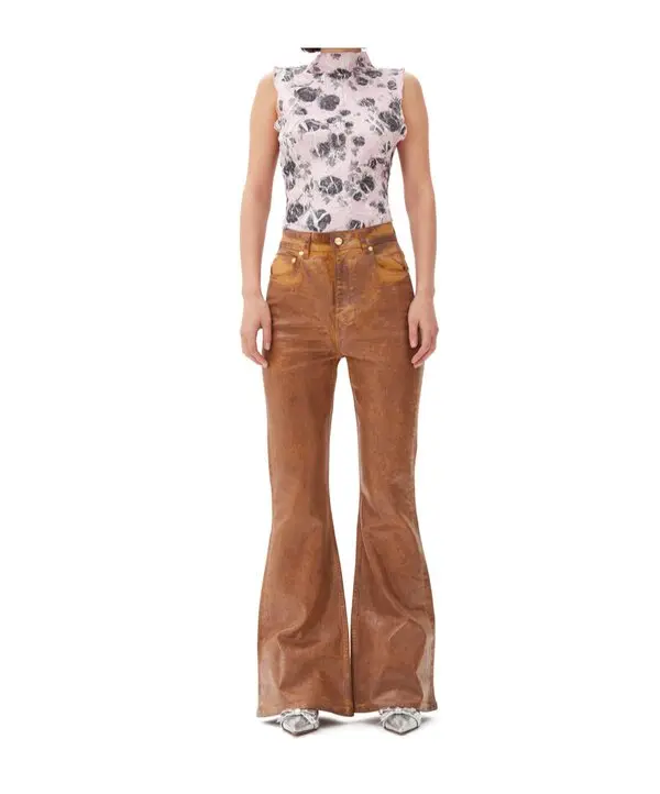 GANNI Floral Printed Top