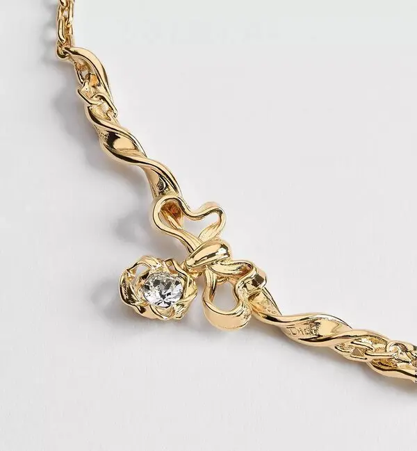 Dior Twisted Bow Necklace