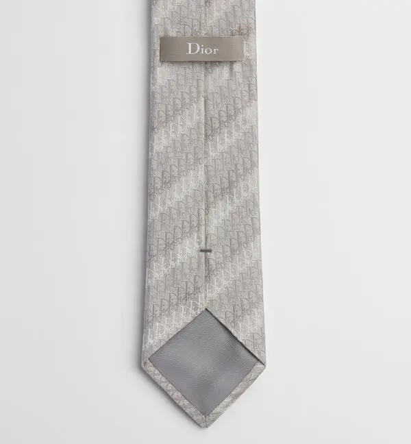 Dior Oblique Trio Tie - Gray