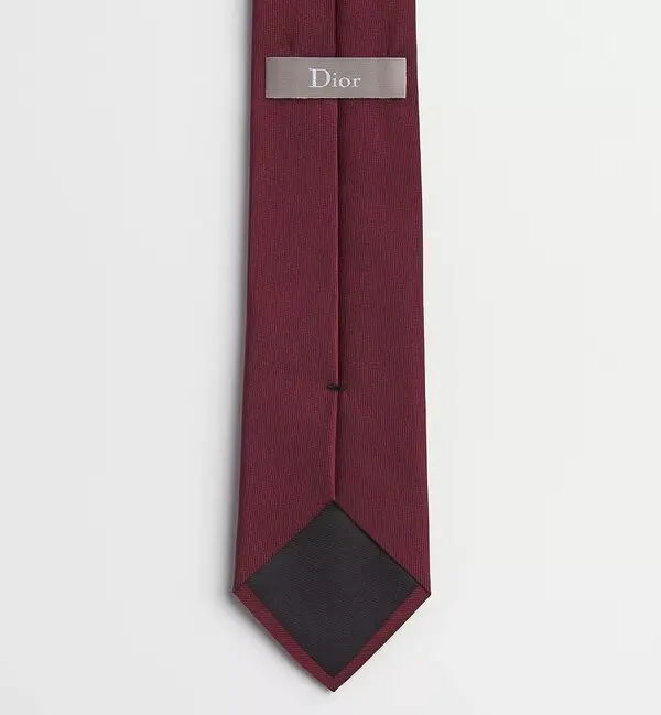 Dior Regimental Tie With Stripe - Burgundy