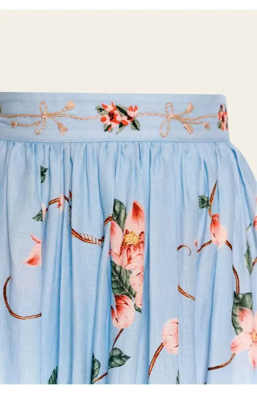 Agua Bendita Tangelo Navegante Maxi Skirt