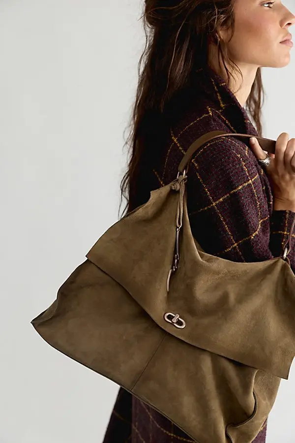 Free People We The Free Parker Suede Tote - Olive