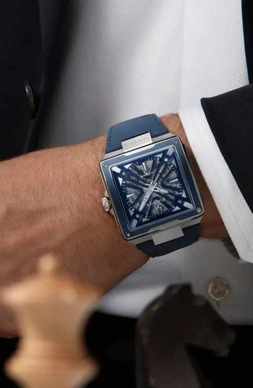 Bulova Marc Anthony Series X Automatic Leather Watch - Blue