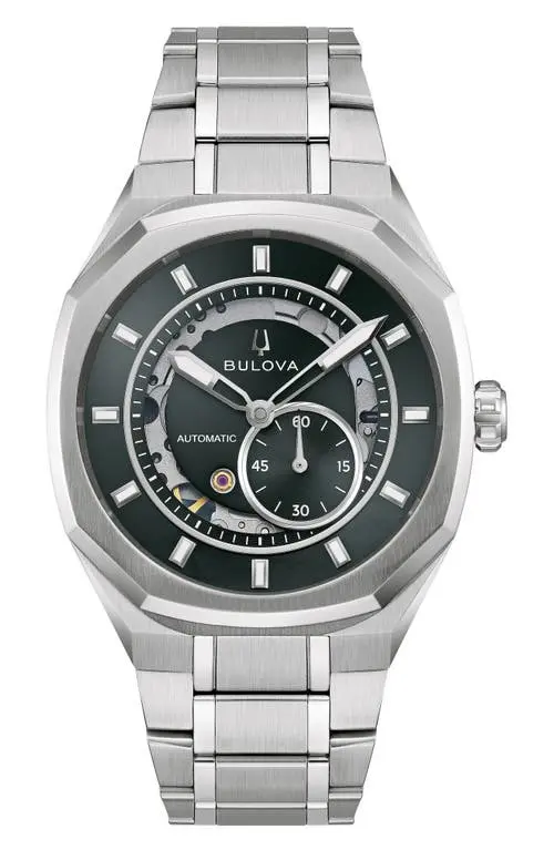 Bulova Marc Anthony Automatic Silicone Strap Watch - Silver-tone