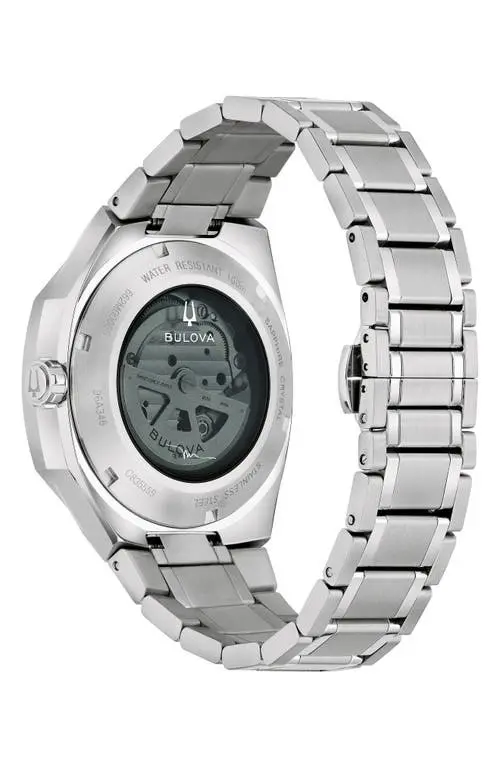 Bulova Marc Anthony Automatic Silicone Strap Watch - Silver-tone
