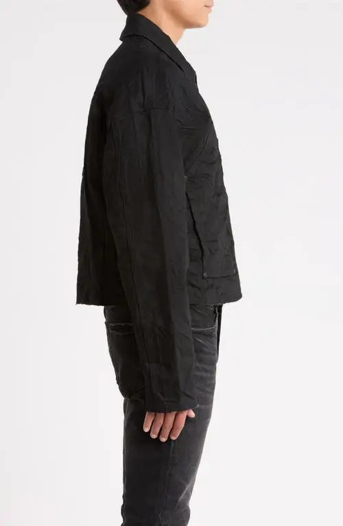 PURPLE BRAND Raw Denim Zip Jacket