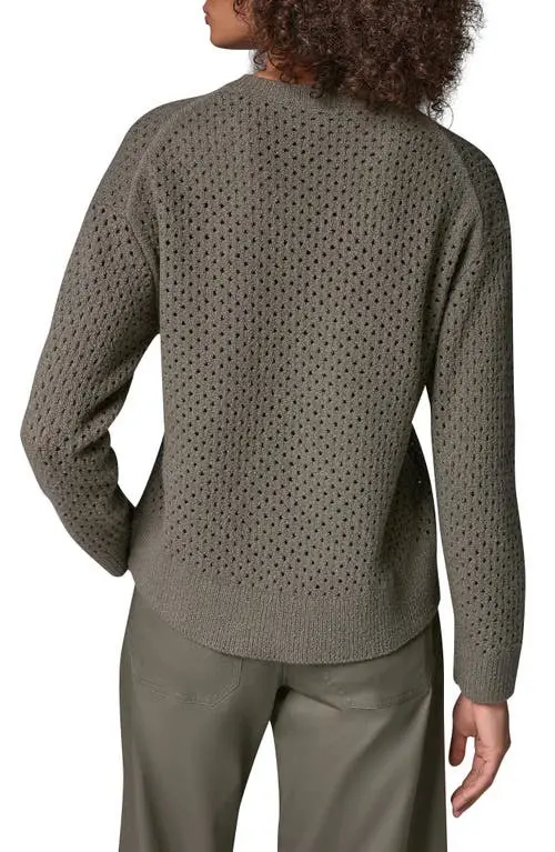 Donna Karan New York Open Stitch Crewneck Sweater