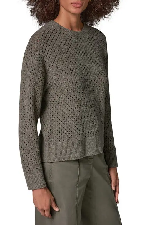 Donna Karan New York Open Stitch Crewneck Sweater