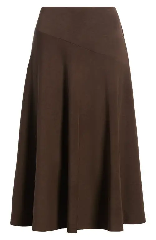 Spanx Draped High Waist Midi Skirt - Umber Root