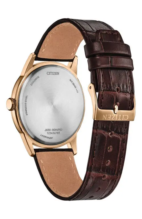 Citizen Rolan Eco-drive Leather Strap Watch - Brown