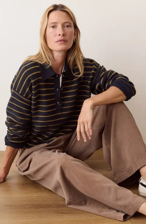 Marine Layer Allison Pleated Wide Leg Trousers - Java