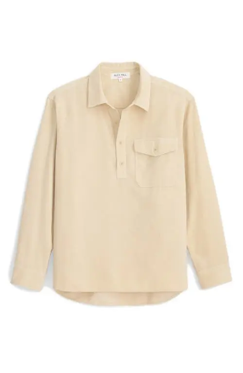 ALEX MILL Carter Corduroy Popover Shirt - Light Putty