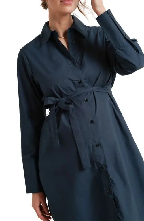NOM MATERNITY Weekday Maternity & Nursing Button-down Shirtdress