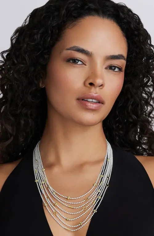 Lagos Caviar Icon Elements 18-inch 5-strand Necklace - Silver