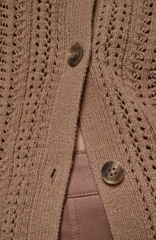 Donna Karan New York Pointelle Stitch Sweater Vest