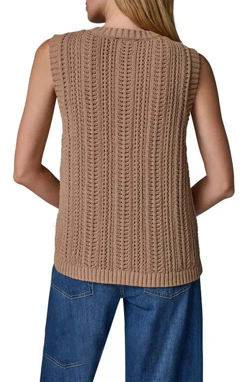 Donna Karan New York Pointelle Stitch Sweater Vest