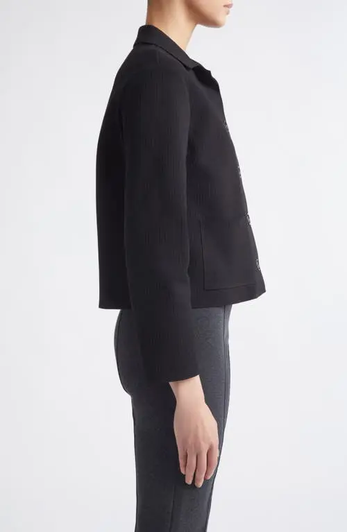 HIGH SPORT Maude Seersucker Jacket - Black/black