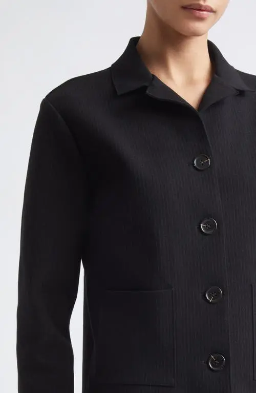 HIGH SPORT Maude Seersucker Jacket - Black/black
