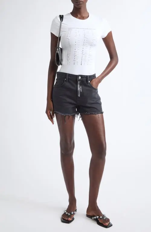 Alexander Wang Hotfix Guide Graphic Fitted T-shirt - White