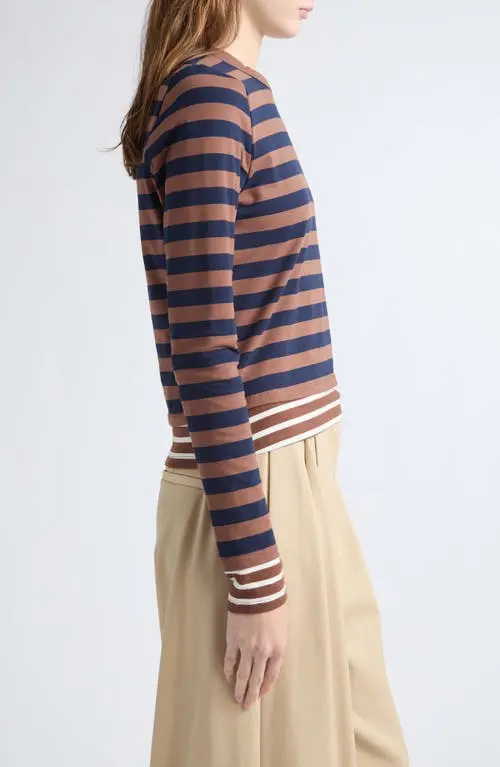 Monse Asymmetric Twisted Striped T-shirt