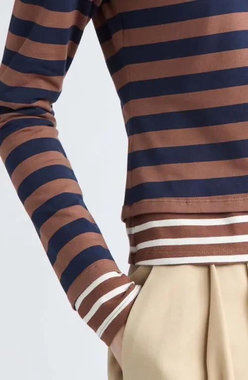 Monse Asymmetric Twisted Striped T-shirt