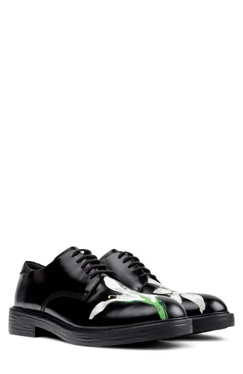 Camper Dean Floral Leather Derby