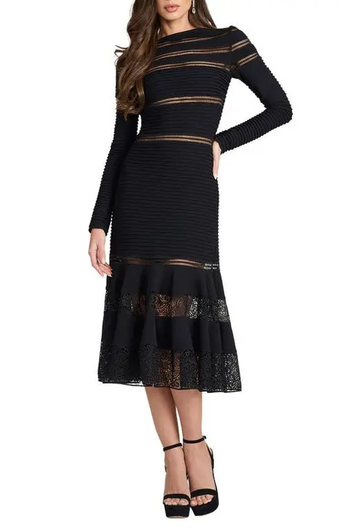 Tadashi Shoji Pintuck Flare Midi Dress