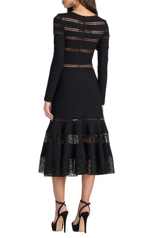 Tadashi Shoji Pintuck Flare Midi Dress