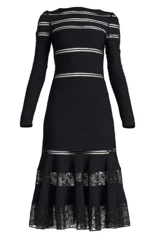 Tadashi Shoji Pintuck Flare Midi Dress