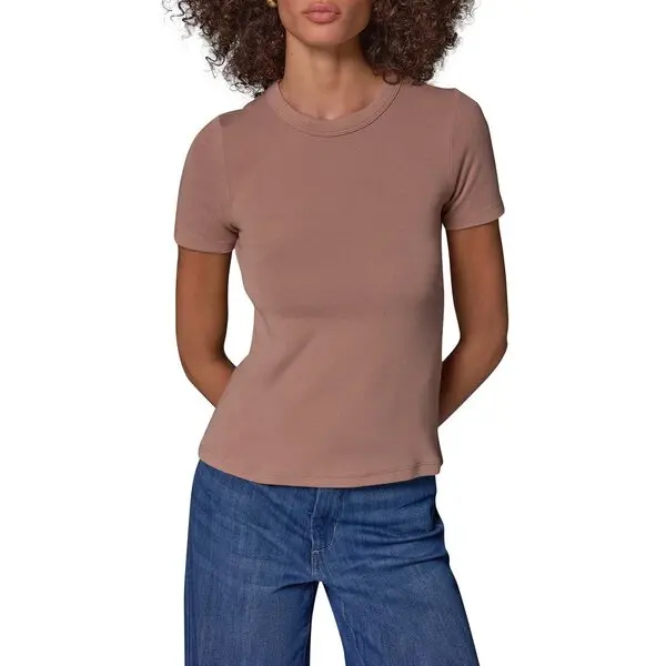 Donna Karan New York Rib Crewneck Tee - Camel