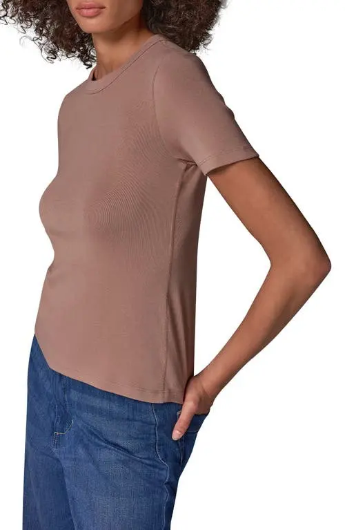 Donna Karan New York Rib Crewneck Tee - Camel