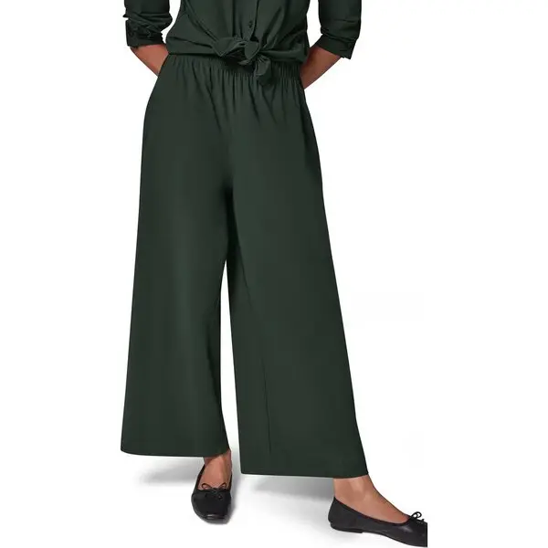 Donna Karan New York Relaxed Mid Rise Ankle Wide Leg Pants