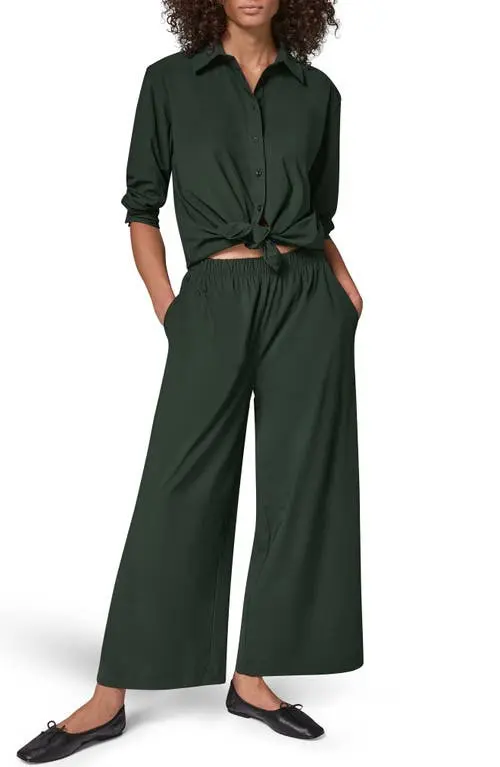 Donna Karan New York Relaxed Mid Rise Ankle Wide Leg Pants