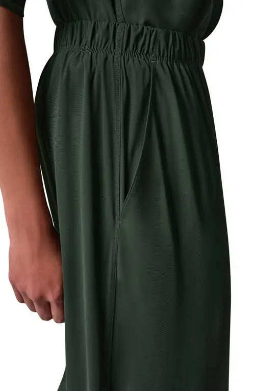 Donna Karan New York Relaxed Mid Rise Ankle Wide Leg Pants