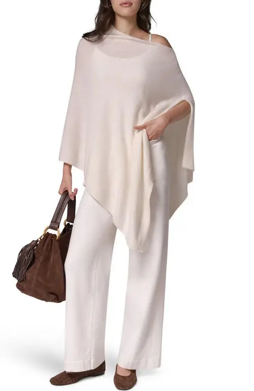 Donna Karan New York Asymmetric Wool & Cashmere Poncho