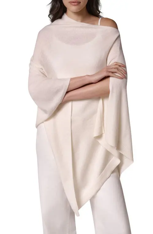 Donna Karan New York Asymmetric Wool & Cashmere Poncho