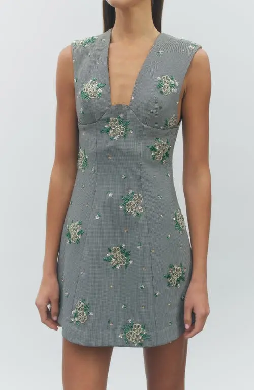 MAUDE CLUB Violette Embroidered Minidress